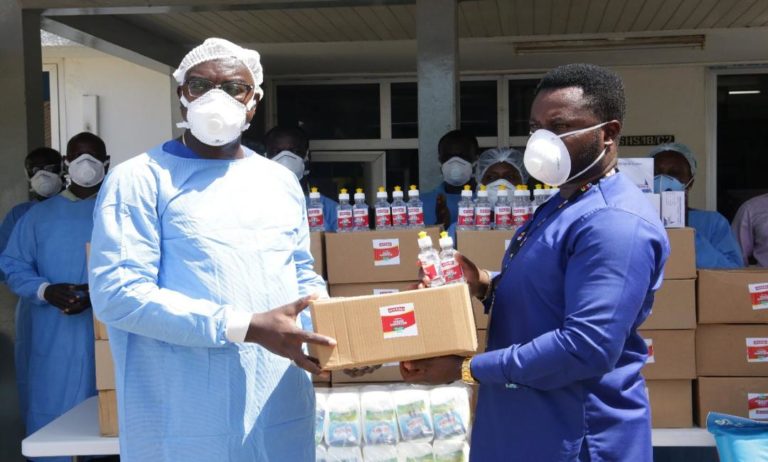 COVID-19: Angel Group donates new Adonko sanitizers to GPHA Clinic ...